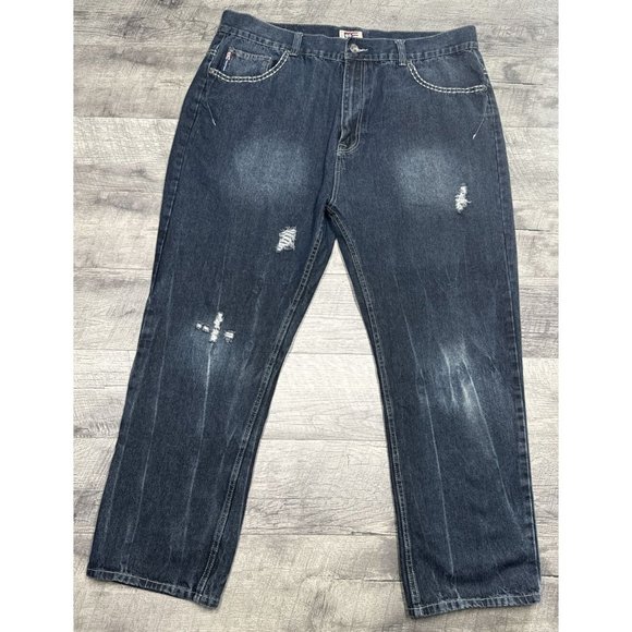Phat Farm | Jeans | Phat Farm Jeans Mens 42x3 Blue Baggy Distressed ...